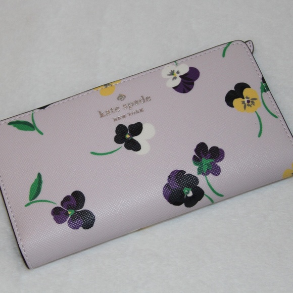 kate spade | Bags | Kate Spade Dana Saffiano Pansy Toss Floral Printed ...